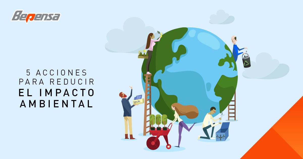 5 formas sencillas de reducir tu impacto negativo sobre el medio ambiente.